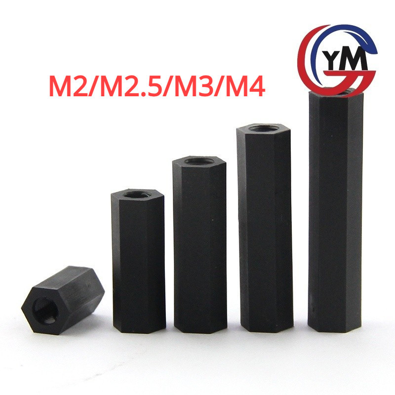 [Ymh1] Cột Nhựa Lục Giác Cách Nhiệt Màu Đen Chuyên Dụng， Ống nối ty ren ...