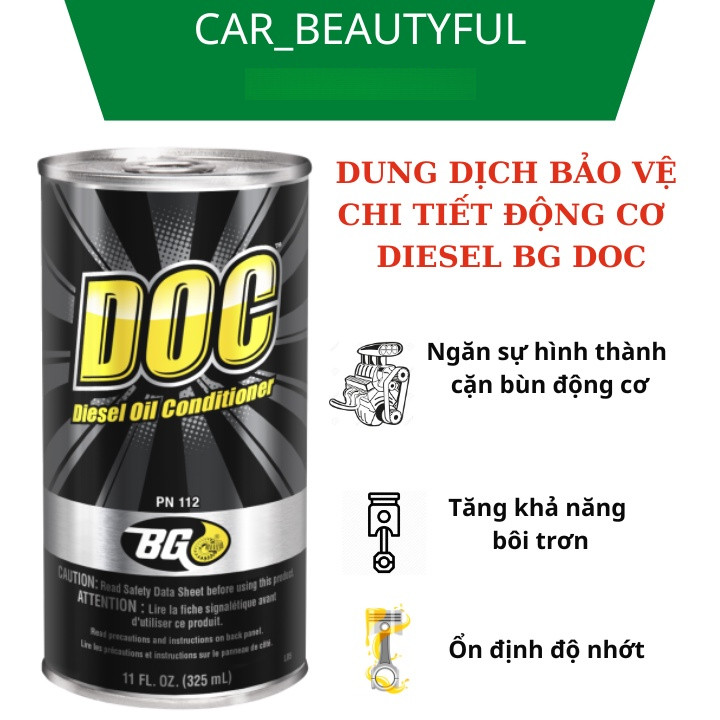 Phụ Gia Bảo Vệ Chi Tiết Động Cơ Diesel BG DOC Diesel Oil Conditioner ...