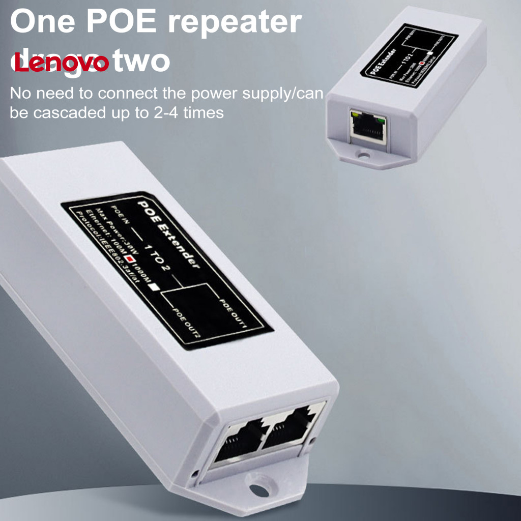 Lenovo 1000mbps Bộ mở rộng Poe Bộ mở rộng Poe 1 trong 2 ra Bộ mở rộng Poe tốc độ cao Bộ lặp ...