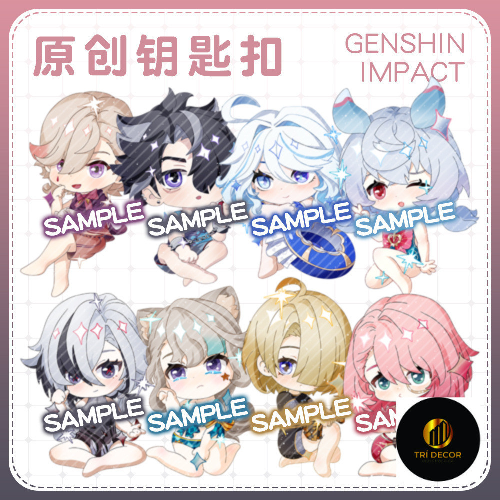 [Snail Meow] Mặt dây chuyền móc khóa trò chơi Genshin Impact Charlotte ...