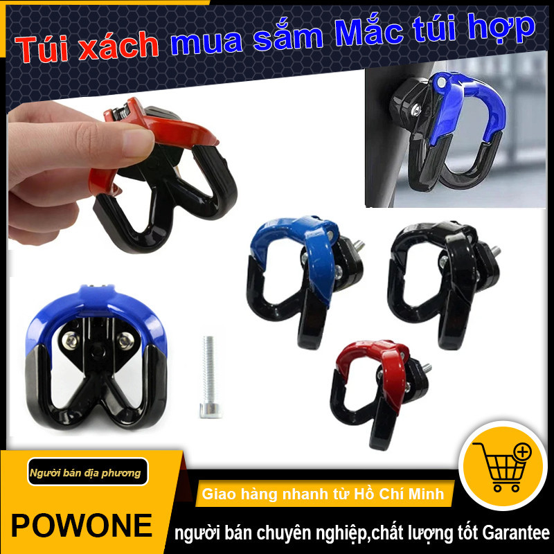 POWONE Túi xách mua sắm Mắc túi hợp Kim nhôm Phụ kiện xe máy đa chức ...