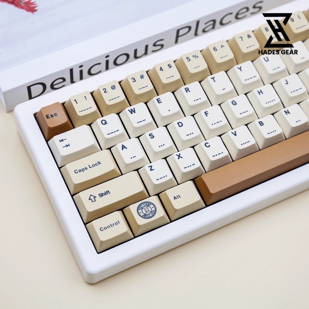Stamp Keycaps Cherry Profile Phong Cách Retro PBT Dye Sub Cơ Keycap ...