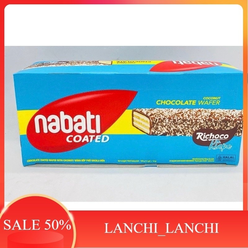 Bánh xốp phủ socola Nabati Coated hộp 168g | Shopee Việt Nam