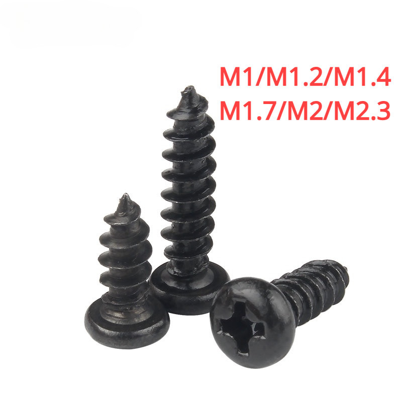 [Yhm1] M1 M1.2 M1.4 M1.7 M2 M2.3 Vít răng thưa thép carbon Vít bắn gỗ pake đầu tròn ,Vít gỗ ...