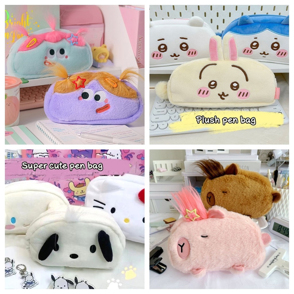 Xúc Xích Miệng Bút Túi Sinh Viên Sang Trọng Hộp Đựng Hoạt Hình Capybala Túi Bảo Quản Dung Tích ...