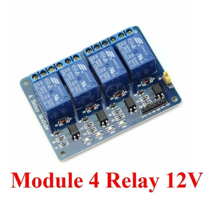 Module Relay 4 Kênh 12V 220V/10A Có Opto Cách Ly (kích mức thấp ...