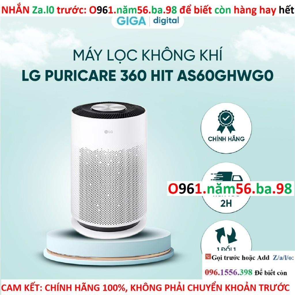 Kho Máy lọc không khí LG Puricare 360 Hit AS60GHWG0 | Shopee Việt Nam