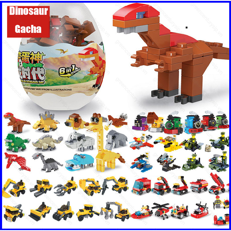 Gp1 Trứng Khủng Long Mini Lego Gashapon Đồ Chơi DIY Xe Côn Trùng Khối ...