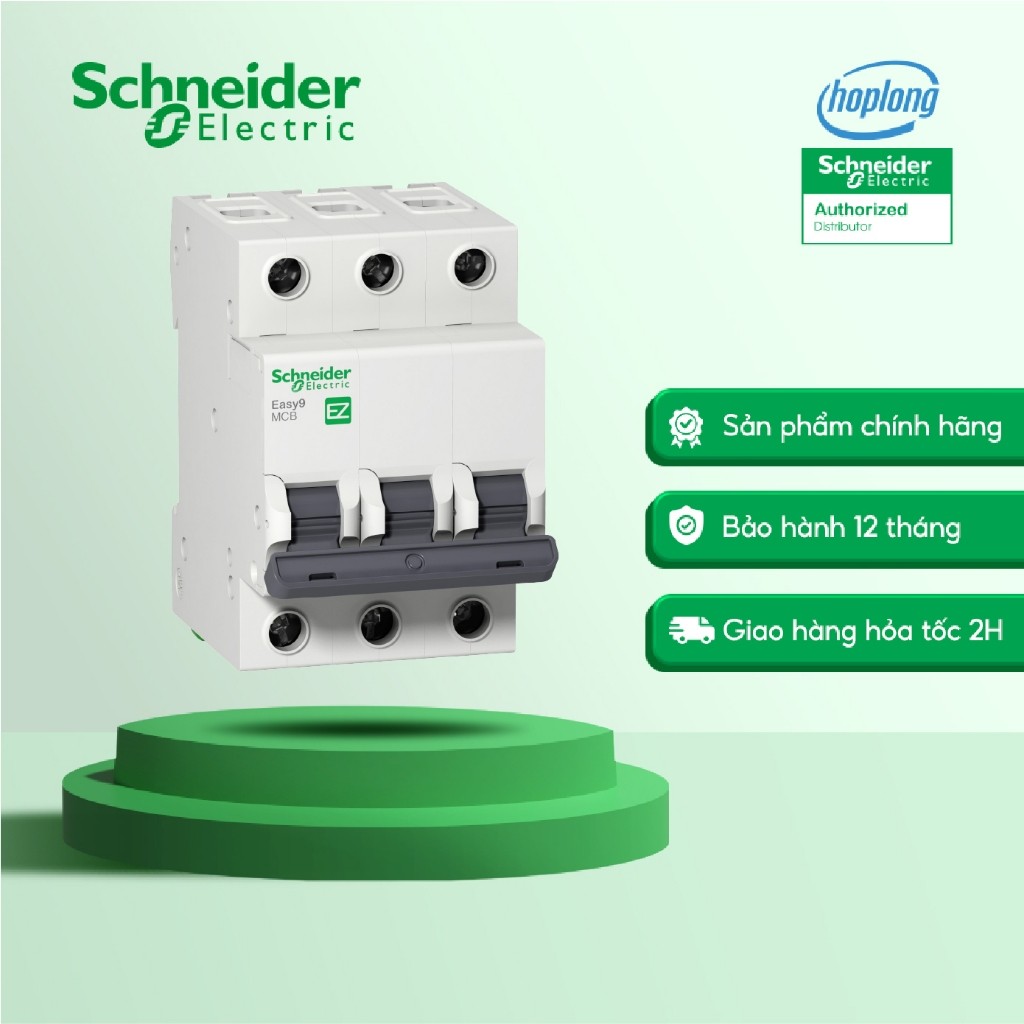 Cầu dao tự động Schneider EZ9F34350 3P 50A 4.5kA C Curve Easy9 | Shopee Việt Nam