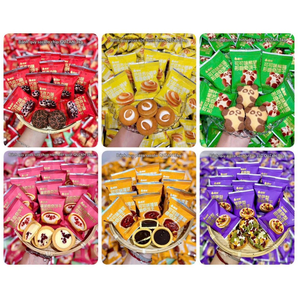 Bánh Quy Socola QUZAN, Bánh quy bơ phủ socola thơm ngon, bánh cookies ...