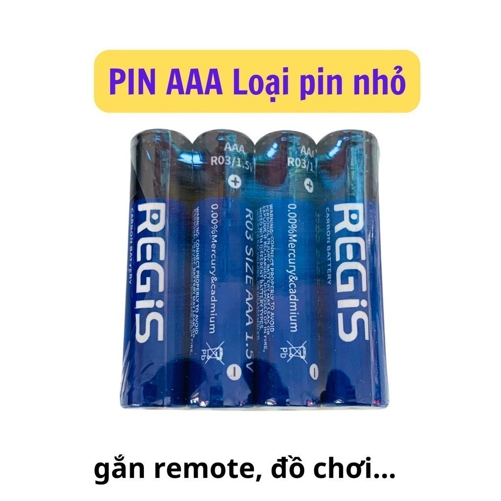 Pin AAA 1.5v REGIS High Energy Carbon Battery, Pin 3A dùng cho remote ...