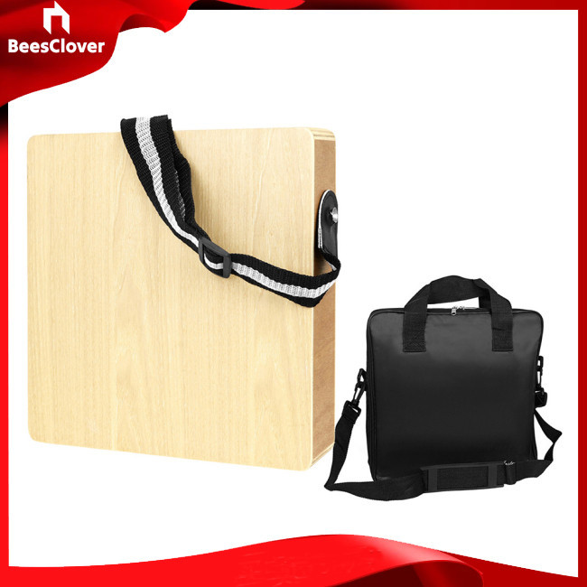 Beesclover Du Lịch Cajon Trống Hộp Bộ Gõ Dụng Cụ Gỗ Di Động Cajon Hộp Trống Với Dây Có Thể Điều ...