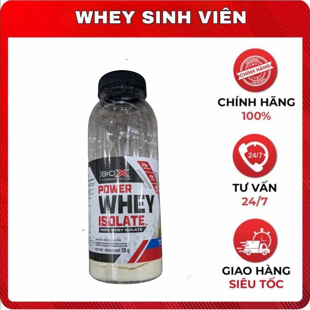 [Chính hãng] Sample Chai Sữa Power Whey Isolate - BioX - Chai 35g tại ...