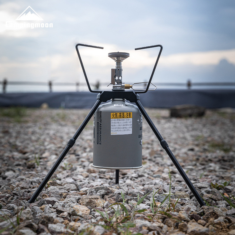 Giao hàng nhanh chóng Campingmoon BKZ01 BKZ04 Đế mở rộng hợp kim nhôm màu đen Bếp cắm trại Chân ...