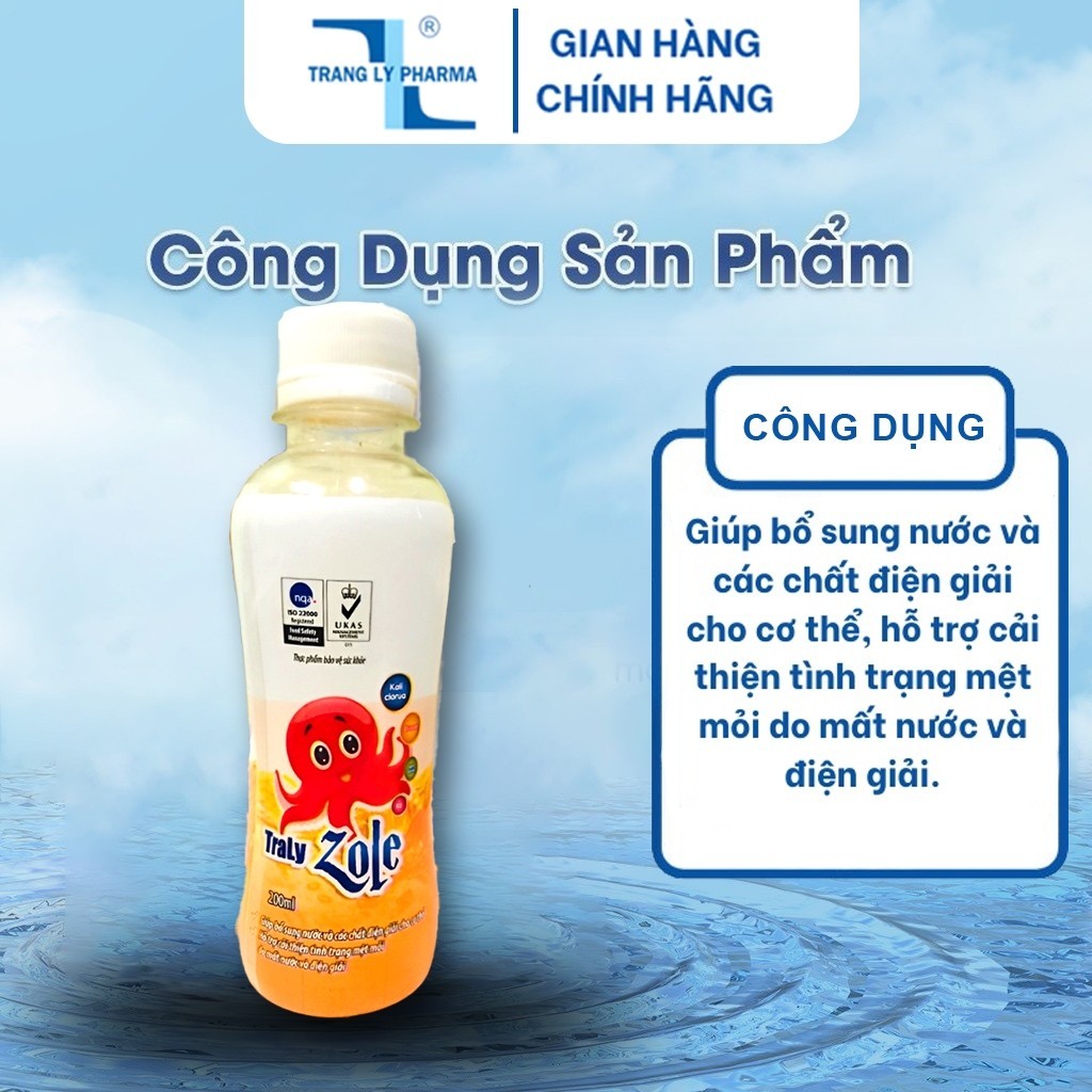 Dược Phẩm Trang Ly Pharma Nước uống bù nước điện giải Traly Zole ...