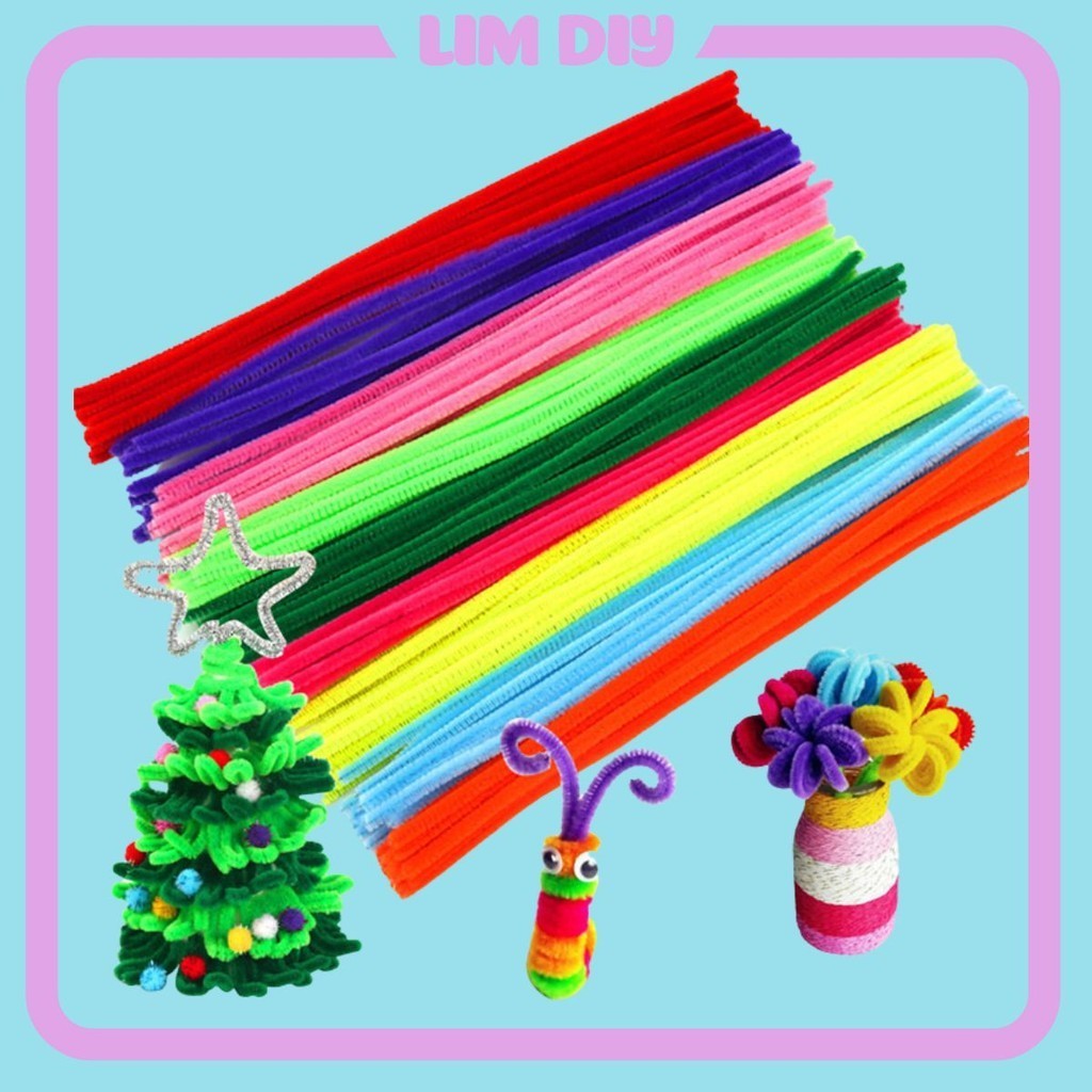 Bó 100 sợi kẽm nhung 10 màu làm đồ handmade LIM DIY | Shopee Việt Nam