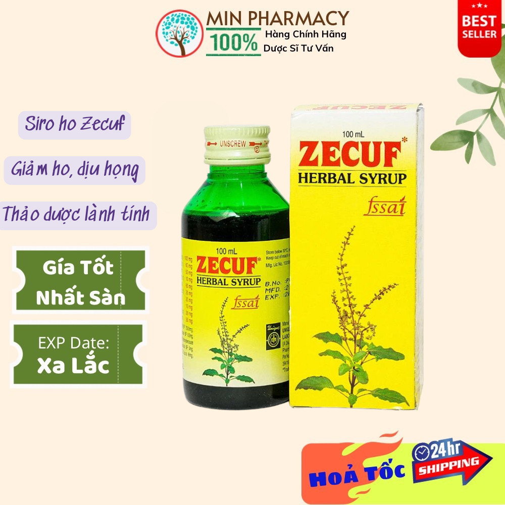 Siro Zecuf Herbal Syrup Hỗ trợ giúp bổ phế, giảm ho Chai 100ml | Shopee ...