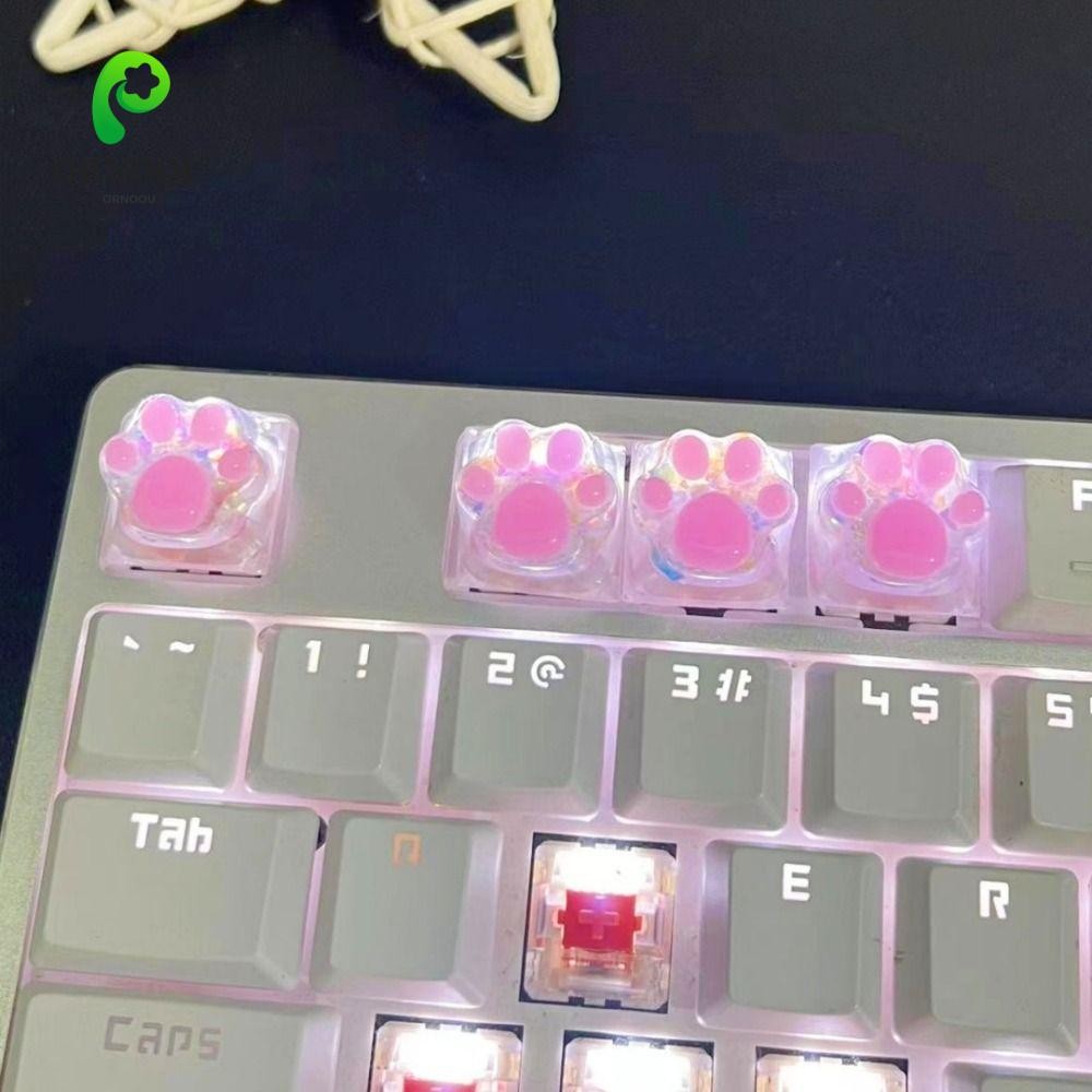 Mũ bàn phím móng vuốt mèo ORNOOU, Keycaps móng vuốt mèo trong suốt nữ ...