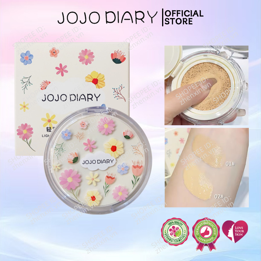 JOJO DIARY Air Cushion Foundation BB CC Cream Matte Poreless Che Khuyết ...