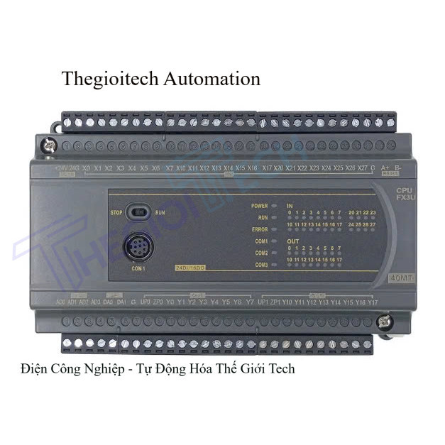 Board mạch PLC ES FX3U 44MR 24 input 20 output relay - RS232/RS485, hỗ trợ analog 4AD/2DA ...