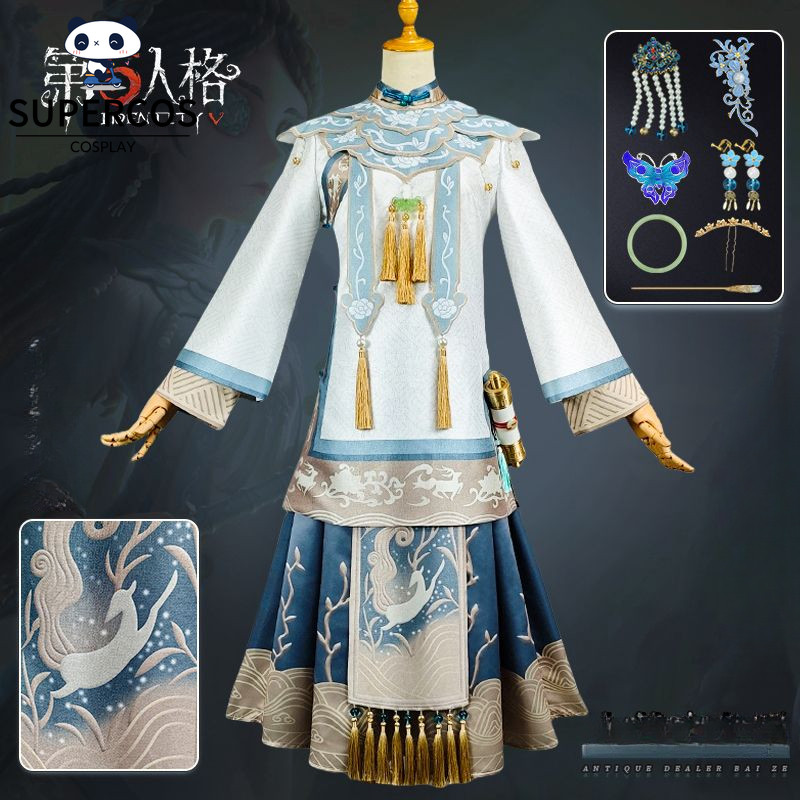 Identity V Qi Shiyi Antiquarian Cosplay Đầm Hanfu Sườn Xám Bai Ze Trang ...