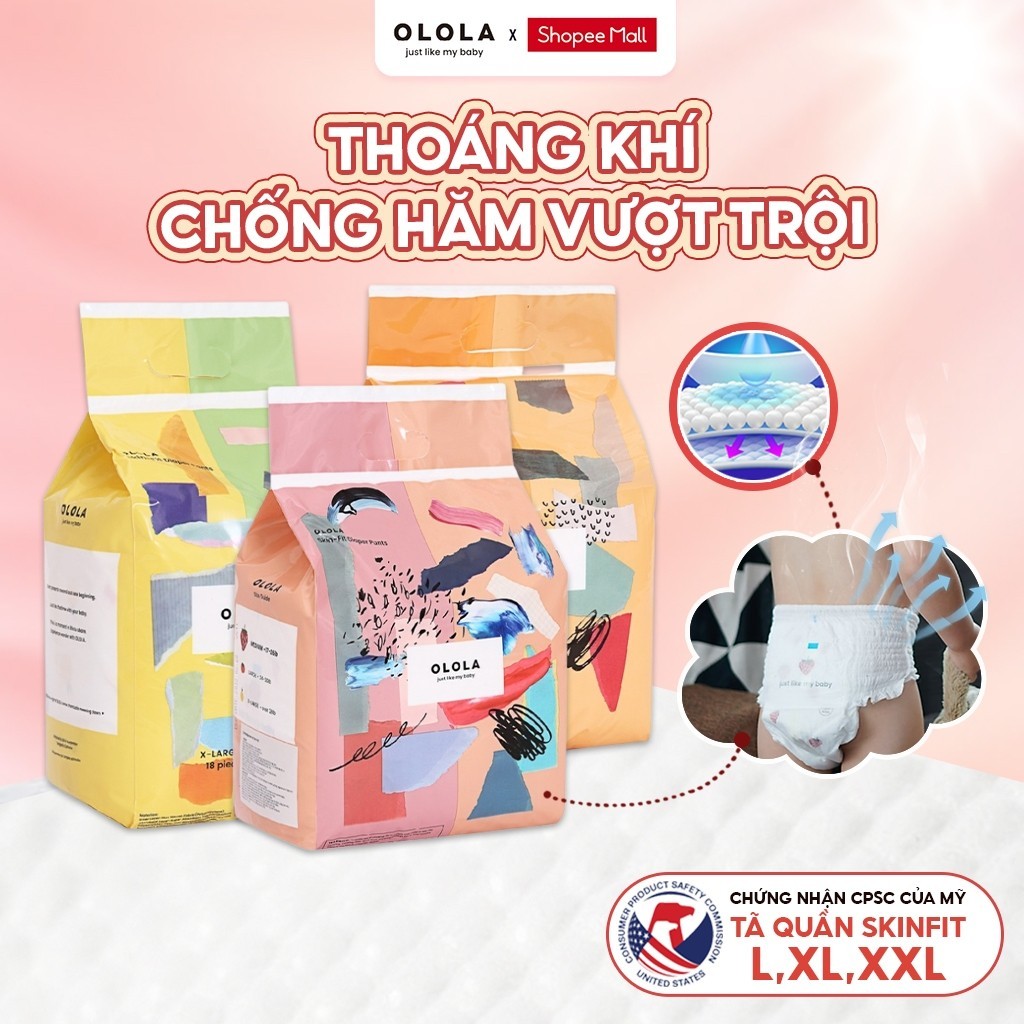Tã/Bỉm Quần Cao Cấp OLOLA Skin Fit Đủ Size L26/XL22/XXL18 Hàn Quốc Cho ...