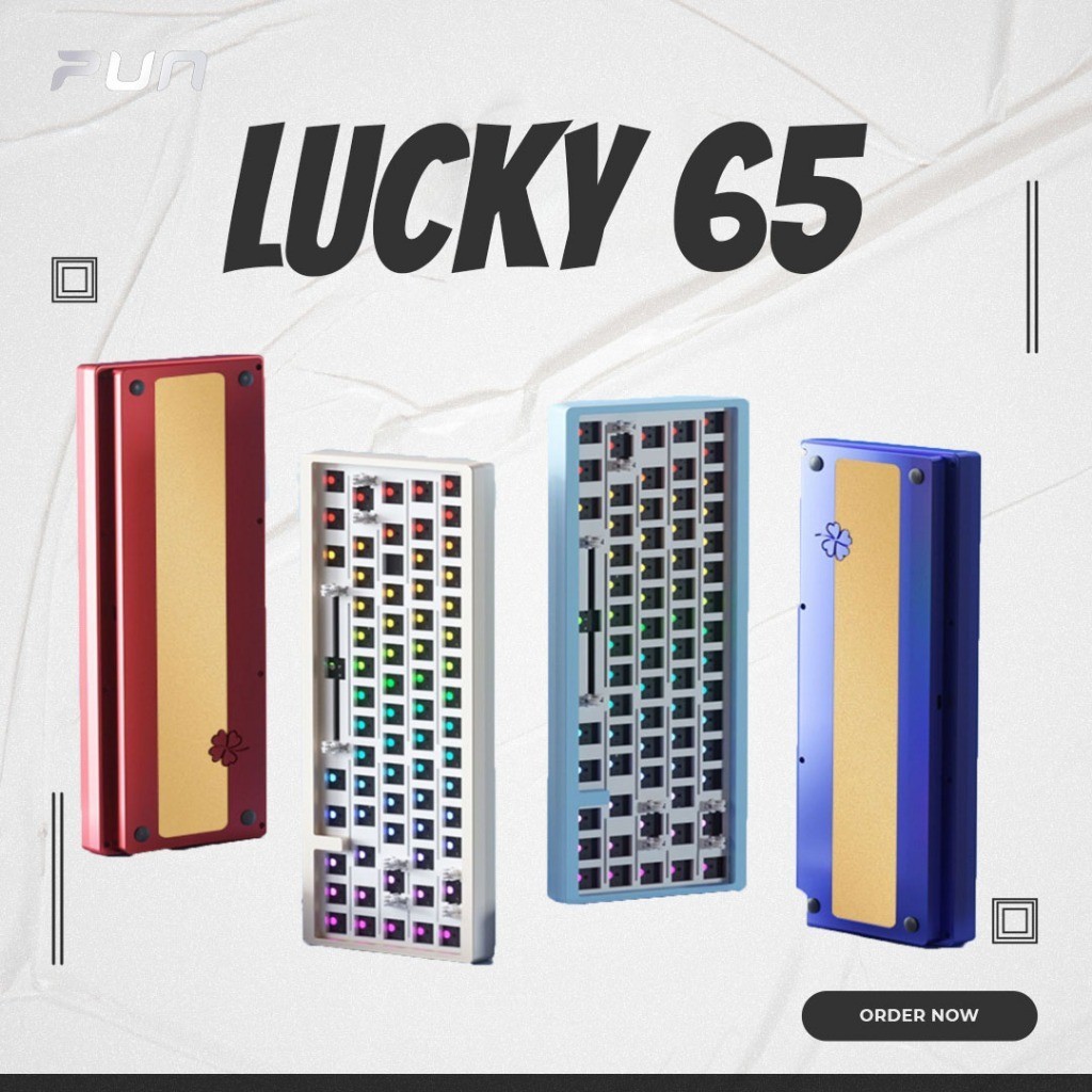 Bàn phím cơ Lucky65 | Case nhôm CNC | Led RGB | 3 Modes| Mạch xuôi ...