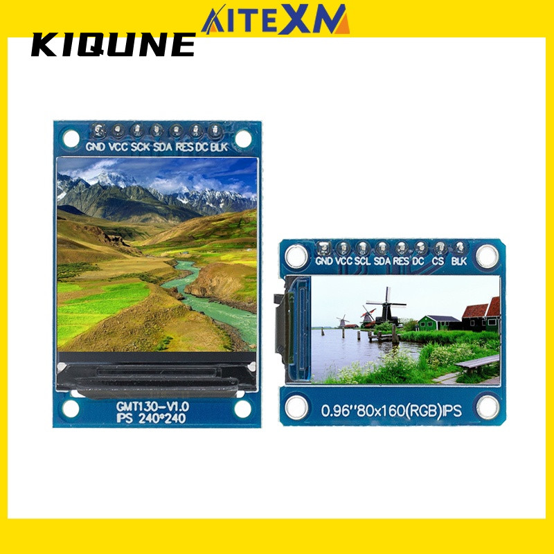 Kiqune0,96 / 1,3 inch Mô-đun hiển thị Tft IPS 7P SPI HD 65K ST7735 IC ...
