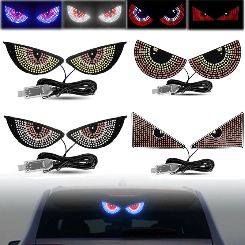 LED Strips Light Panel Car Windshield Display Devil's Eye Decorative ...