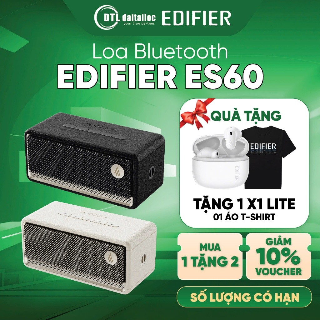 Loa bluetooth không dây EDIFIER ES60 Irovy / Black | Chính Hãng | Bảo ...