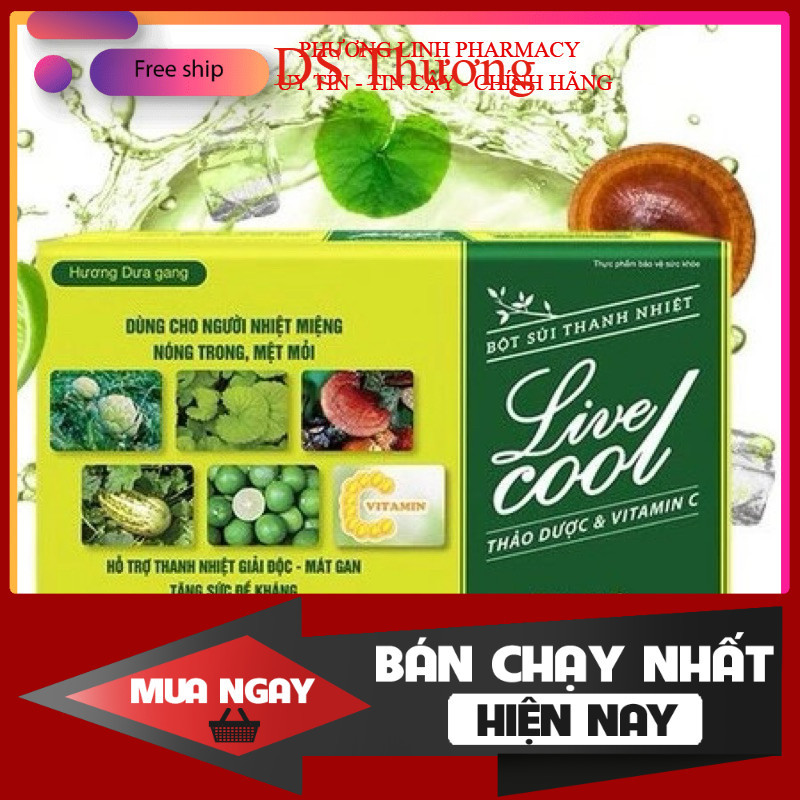 (Chính Hãng) Bột sủi thanh nhiệt Livecool - Thanh nhiệt, mát gan, giải ...