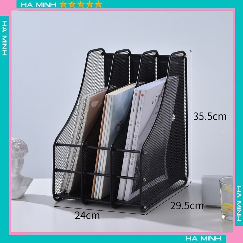 Kệ 3 Ngăn Lưu Trữ Đồ Dùng Học Tập Bộ Sắp Xếp Thư Mục Kim Loại Cho Văn ...