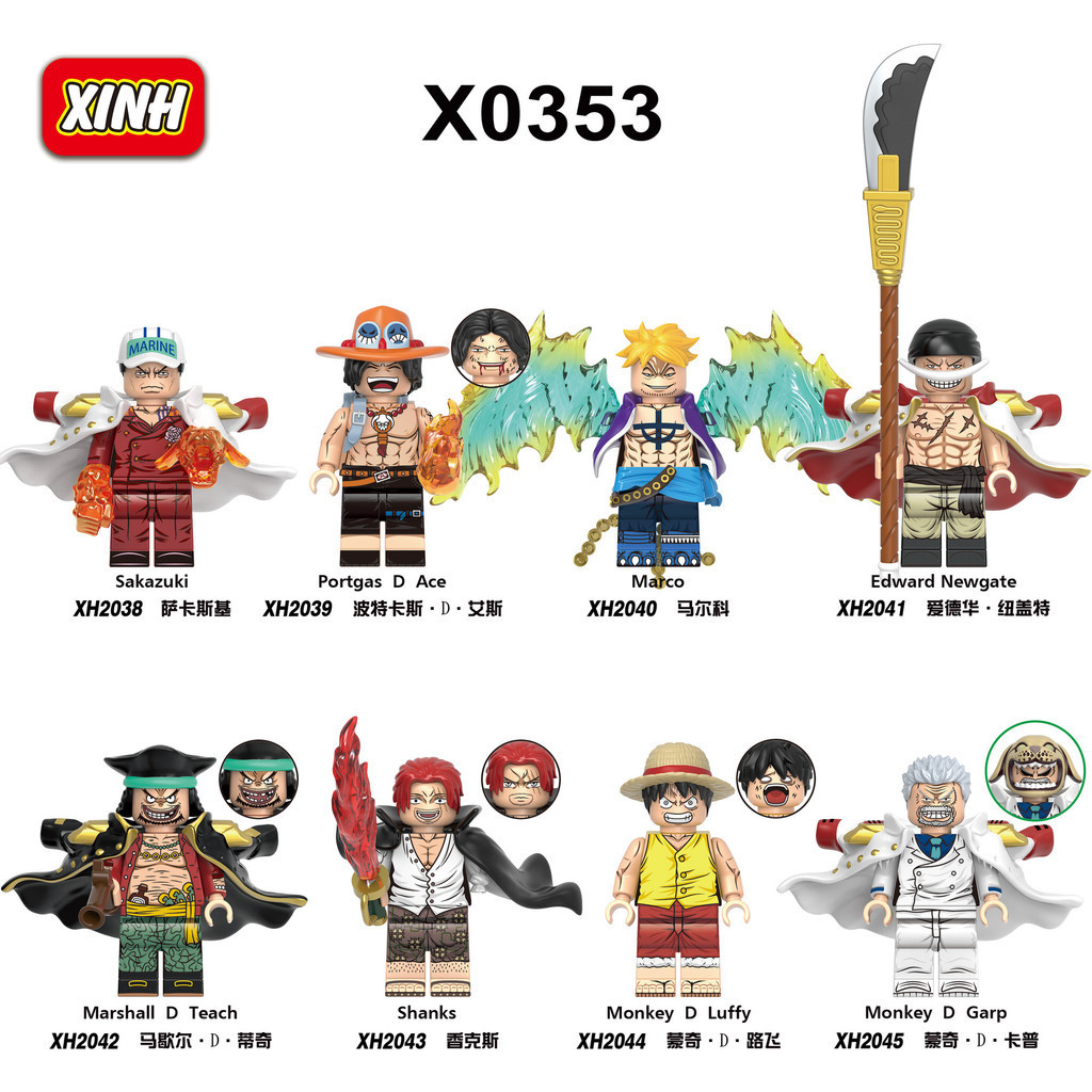 One Piece Garp Building Marco Luffy Khối Nhân Vật Newgate Toy Shanks ...