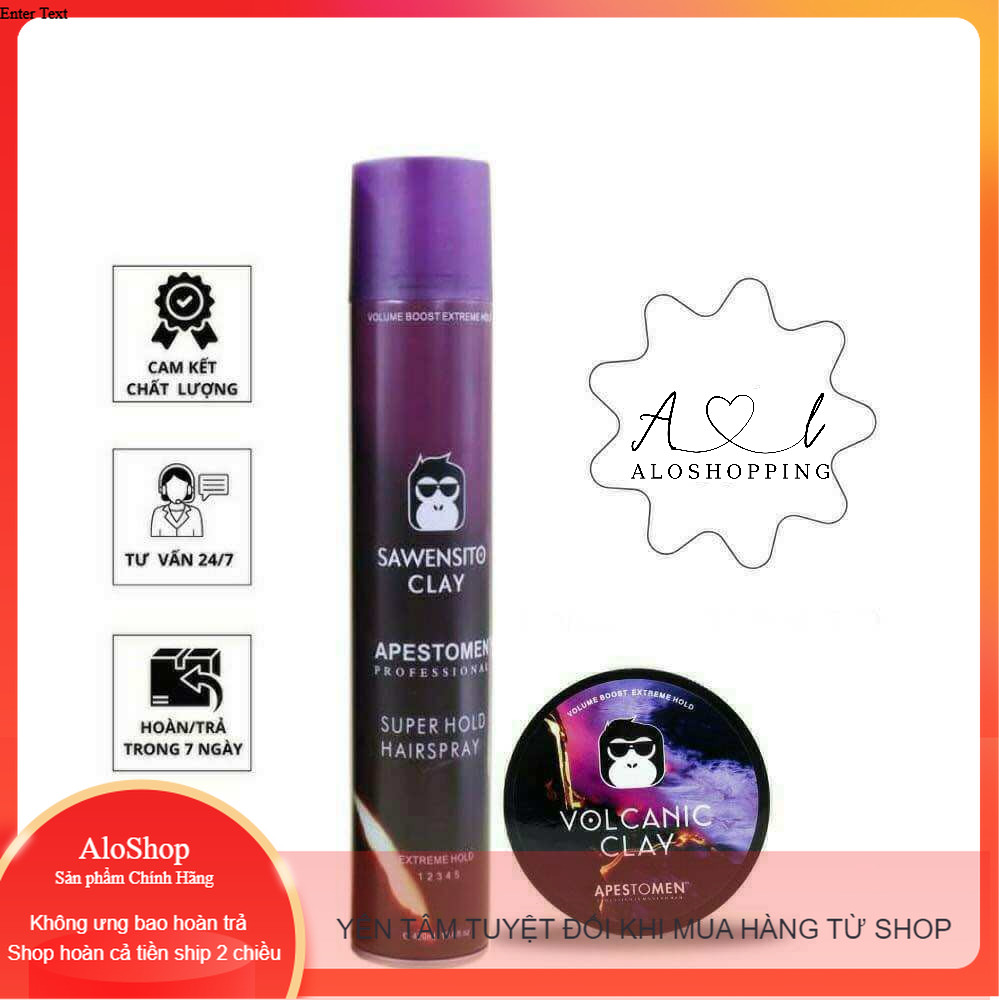 Gôm - Sáp tạo kiểu tóc Nam Apestomen Volcanic Clay Chính Hãng - 80 Gram ...