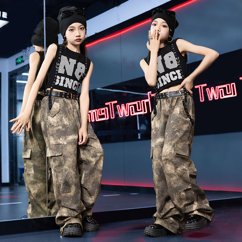 Đồ Nhảy Hiphop Cho Bé Gái Áo Croptop Trẻ Em Bộ Hiphop Đồ Biểu Diễn Cho ...
