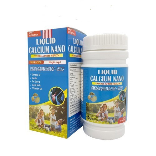 Viên uống bổ sung canxi Liquid Calcium Nano 3- 100 viên-sx việt nam ...