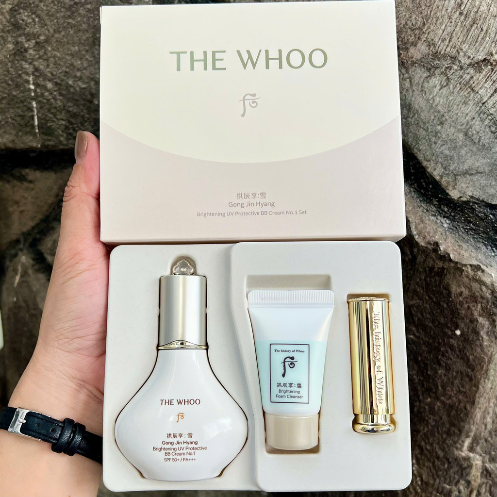 Bộ Kem Nền Trang Điểm Whoo Gongjinhyang Seol Brightening UV Protective ...