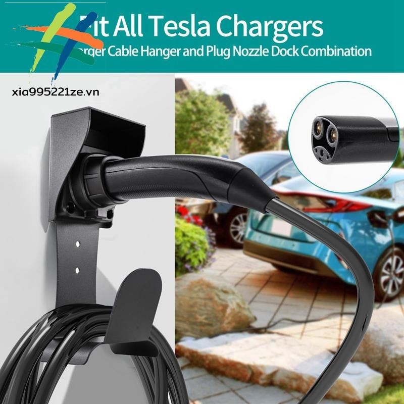 Giá đỡ sạc EV treo tường cho Tesla Model Y / 3 / X / S có giá đỡ cáp ...