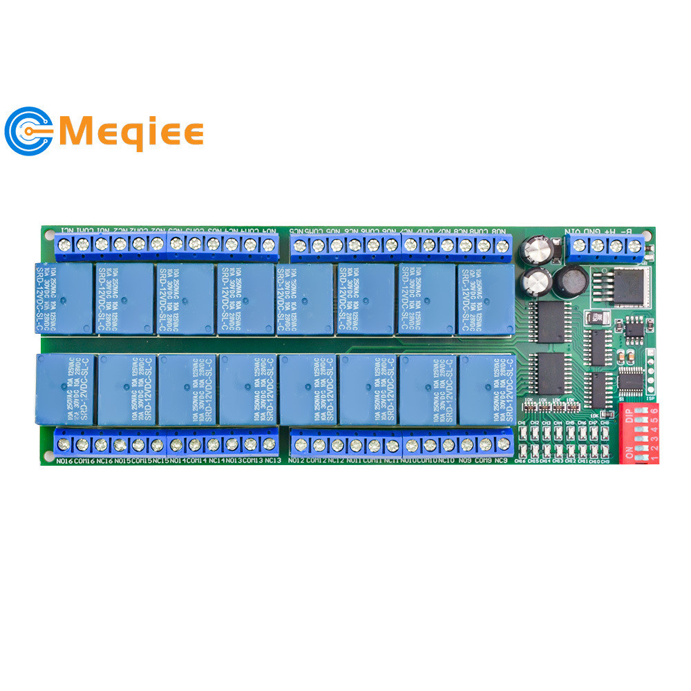 Mô-đun rơle RS485 DIN Rail Modbus RTU 12V 16 kênh | Shopee Việt Nam