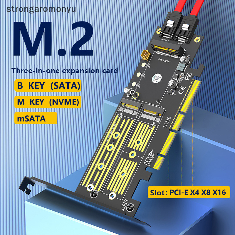 Yu M2 NVME SSD NGFF Sang PCIE 3.0 X16 Adapter M Key B Key MSATA PCI ...