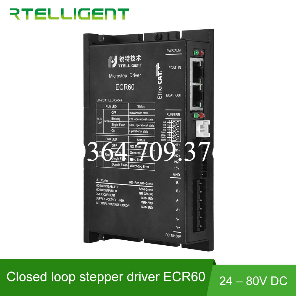NEMA 23 tốc độ cao ethercat fieldbus loại đóng vòng lặp Stepper Driver hỗ trợ COE (canopen trên ...