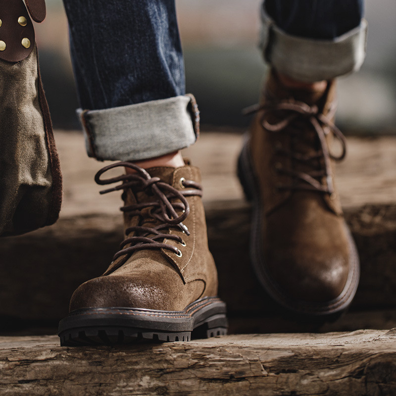 Giày Nam Hiện Đại Retro Cargo Boots Mid-Top Giày Bốt Sa Mạc Giày Bốt ...