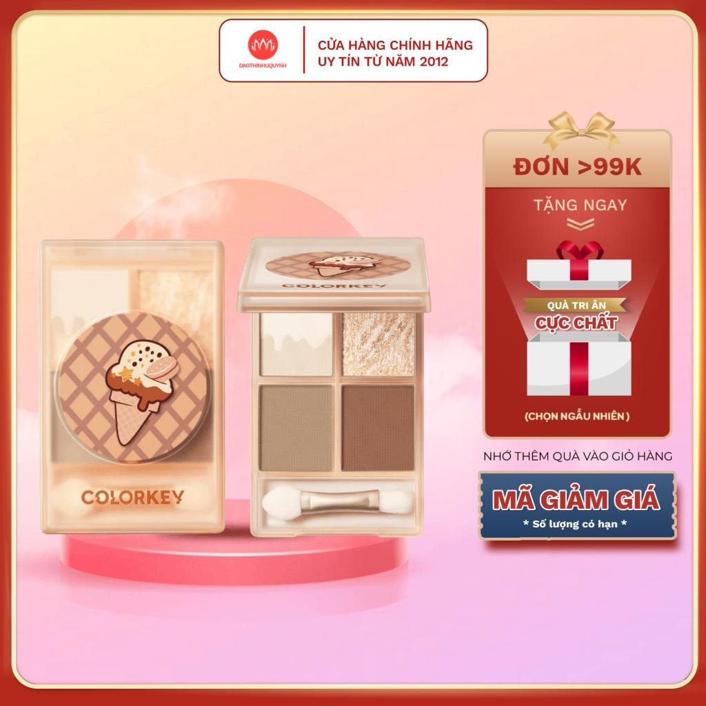 Bảng mắt 4 ô COLORKEY Four Color Eyeshadow IceCream 4g - phấn mắt trang ...