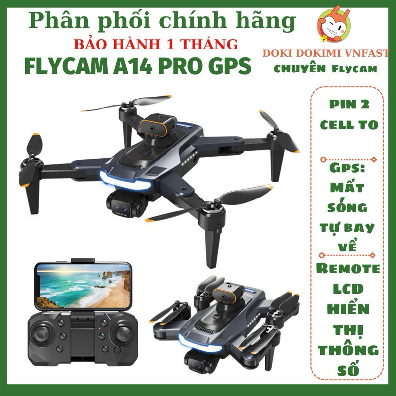 Flycam A14 PRO GPS 2024 - cảm biến bụng - GPS - BH1T | Shopee Việt Nam