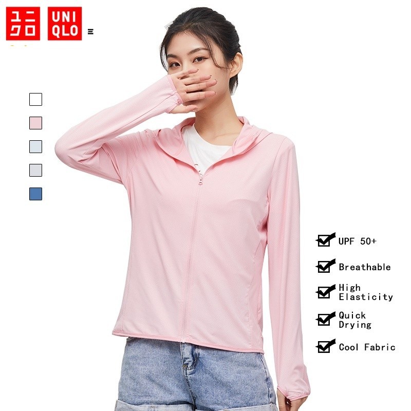 LISM Áo khoác chống nắng Uniqlo AIRism (UPF 50 +) Nữ thoáng khí Nhanh khô đi bộ đường dài Áo ...