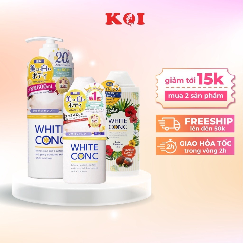 (Đủ Bản) Sữa Tắm Trắng Da White Conc Body Nhật Bản WhiteConc Body ...