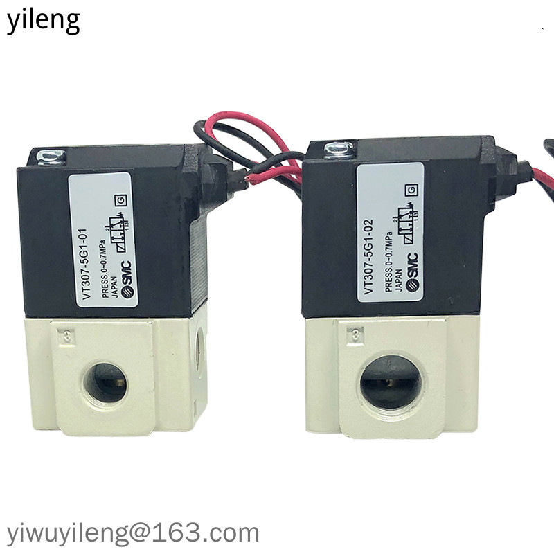 Van điện từ Smc VT307-5G / 6G-01 / 02 Van điện từ ba chiều hai vị trí Van điều khiển khí nén ...