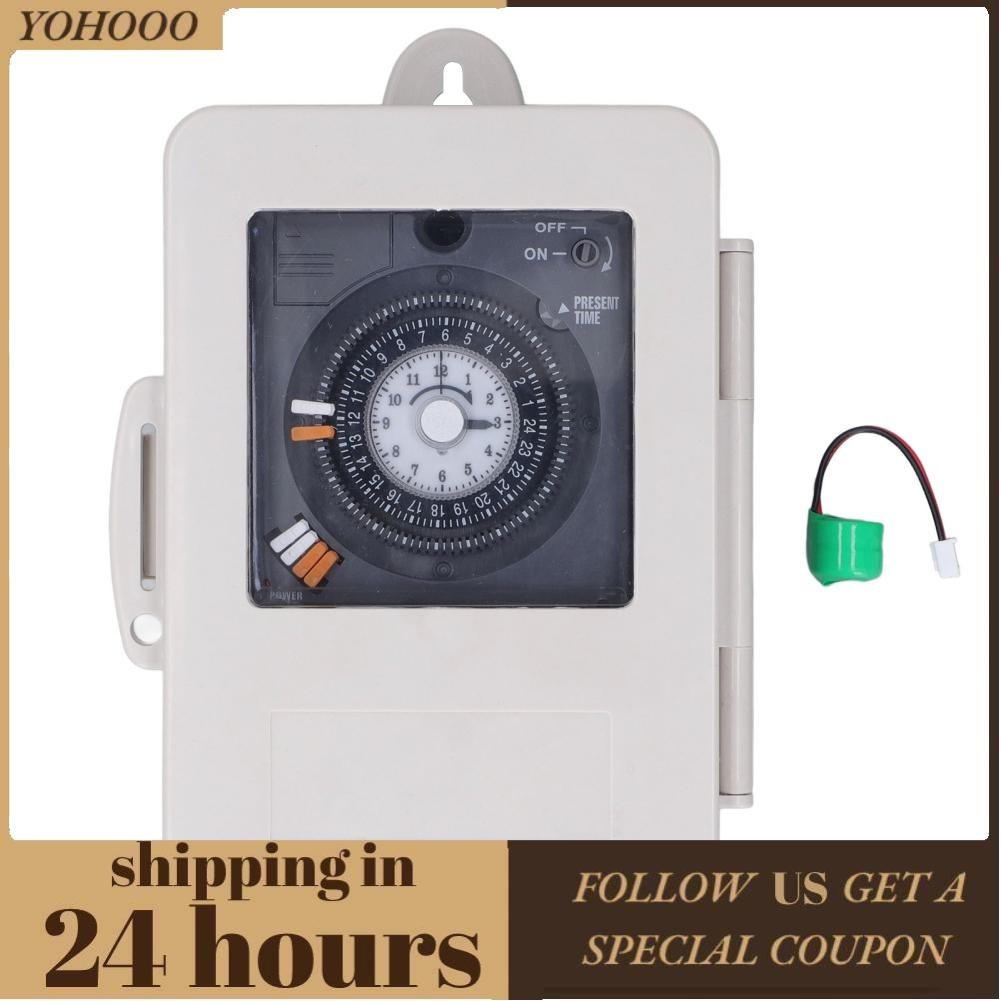 Yohooo 24H Time Switch Relay Mechanical Timer IP53 30A 250VAC | Shopee ...