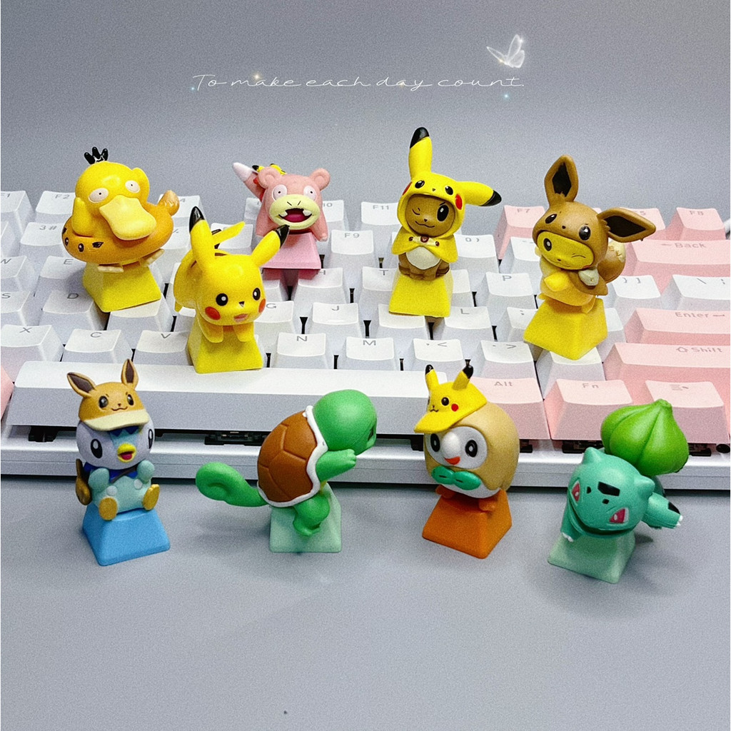 Pikachu Hoạt Hình Keycap Pokemon Pokémon Bàn Phím Cơ Cross Axis Keycap ...