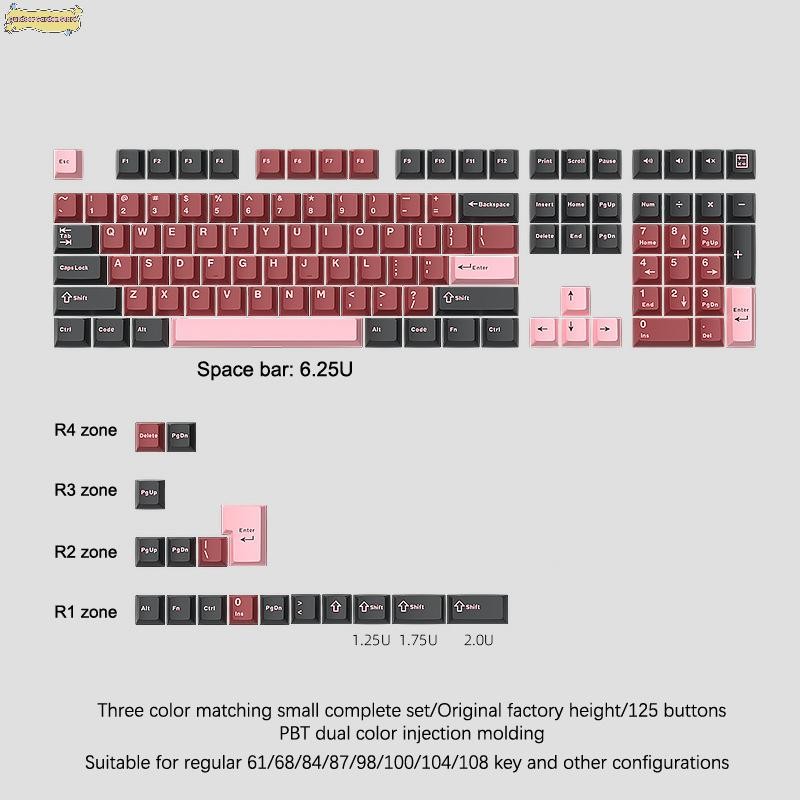 Garden 126 Phím Double Shot PBT Cherry Keycap cho bàn phím MX Switch ...